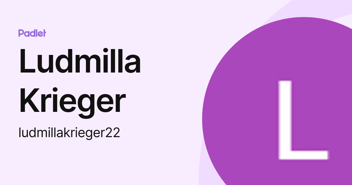 Ludmilla Krieger (ludmillakrieger22) profile | Padlet