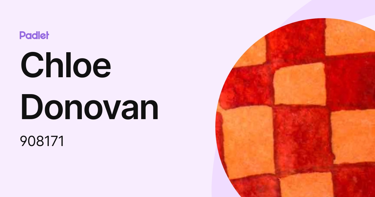 Chloe Donovan (908171) profile | Padlet