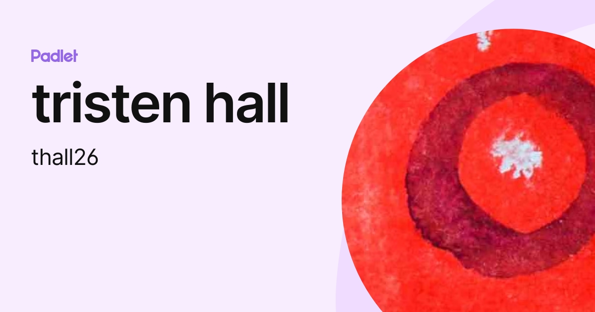 tristen hall (thall26) profile | Padlet