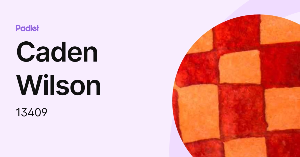 Caden Wilson (13409) profile | Padlet