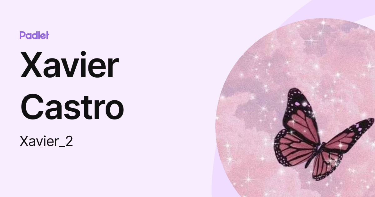 Xavier Castro (Xavier_2) profile | Padlet