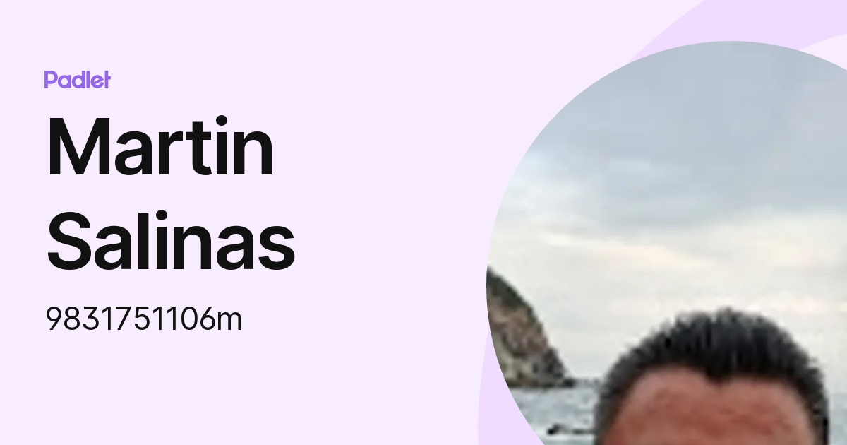 Martin Salinas (9831751106m) profile | Padlet
