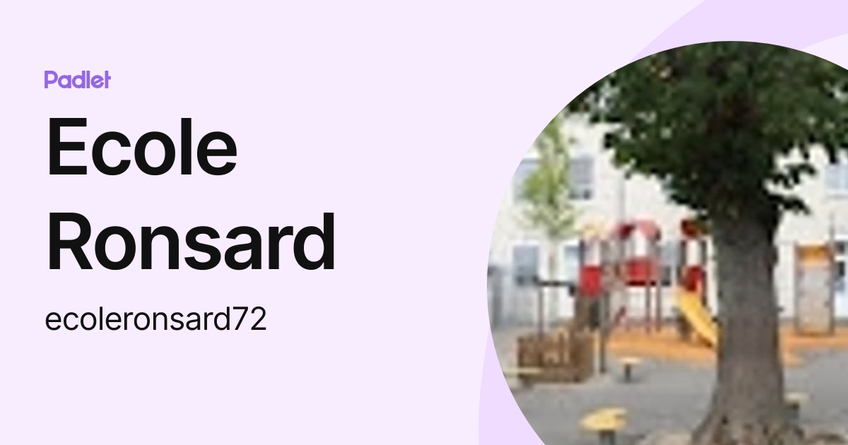 Ecole Ronsard (ecoleronsard72) profile | Padlet