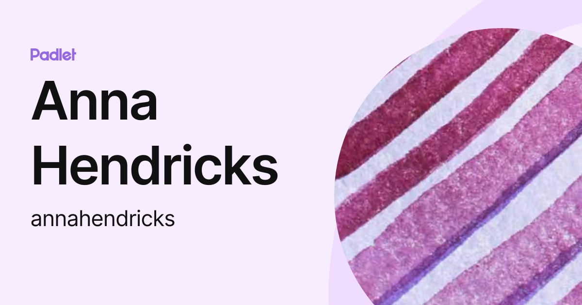 Anna Hendricks (annahendricks) profile | Padlet