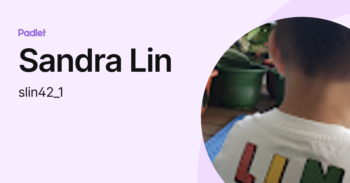 Sandra Lin (slin65) profile | Padlet