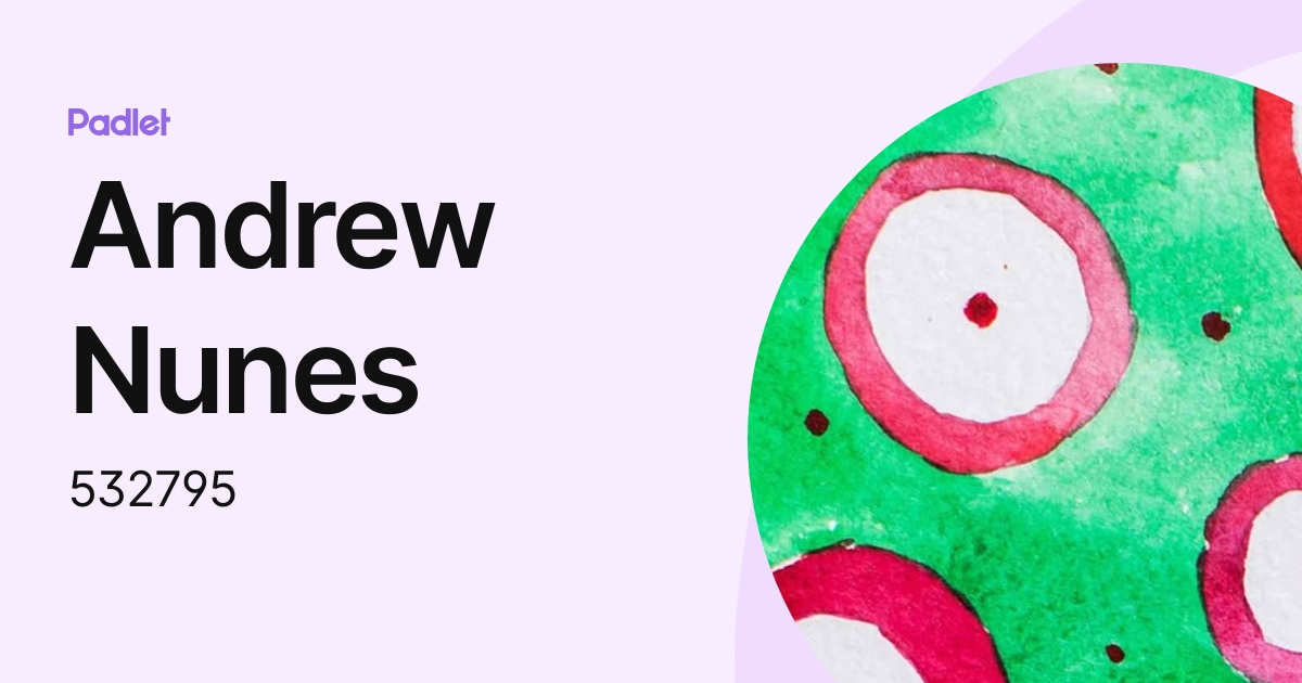 Andrew Nunes (532795) profile | Padlet