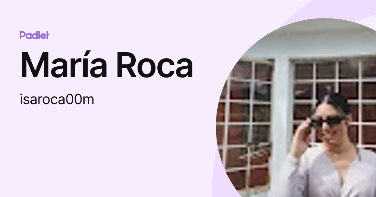 María Roca (isaroca00m) profile | Padlet