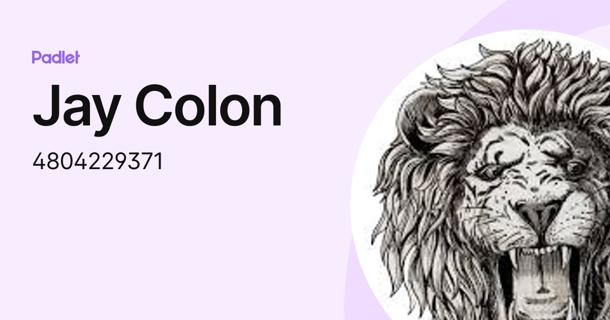 Jay Colon (4804229371) profile | Padlet