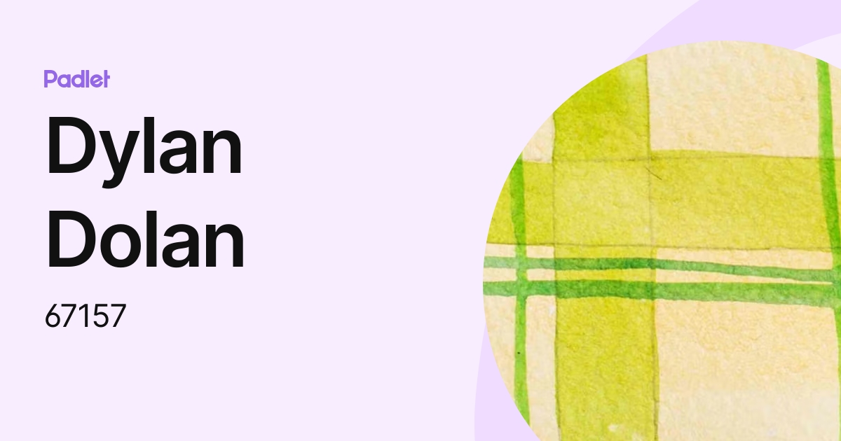Dylan Dolan (67157) profile | Padlet