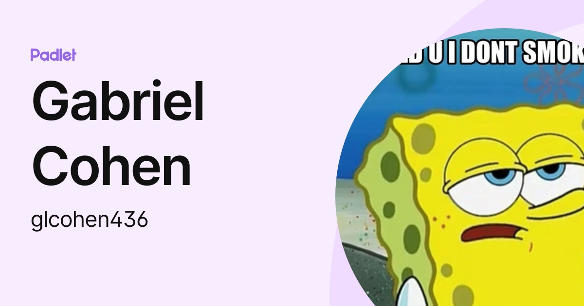 Gabriel Cohen (glcohen436) profile | Padlet