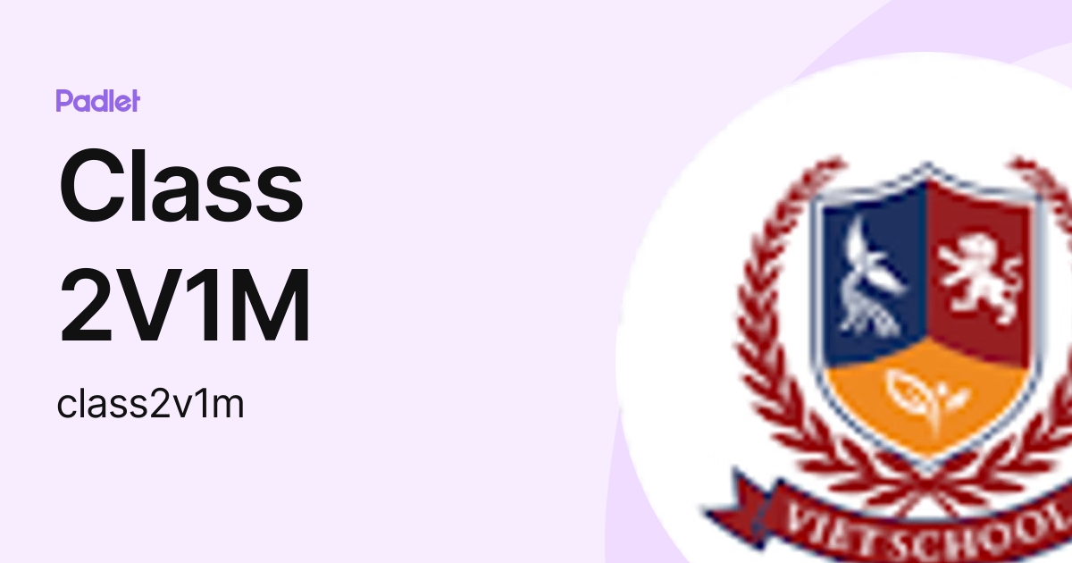 Class 2V1M (class2v1m) profile | Padlet