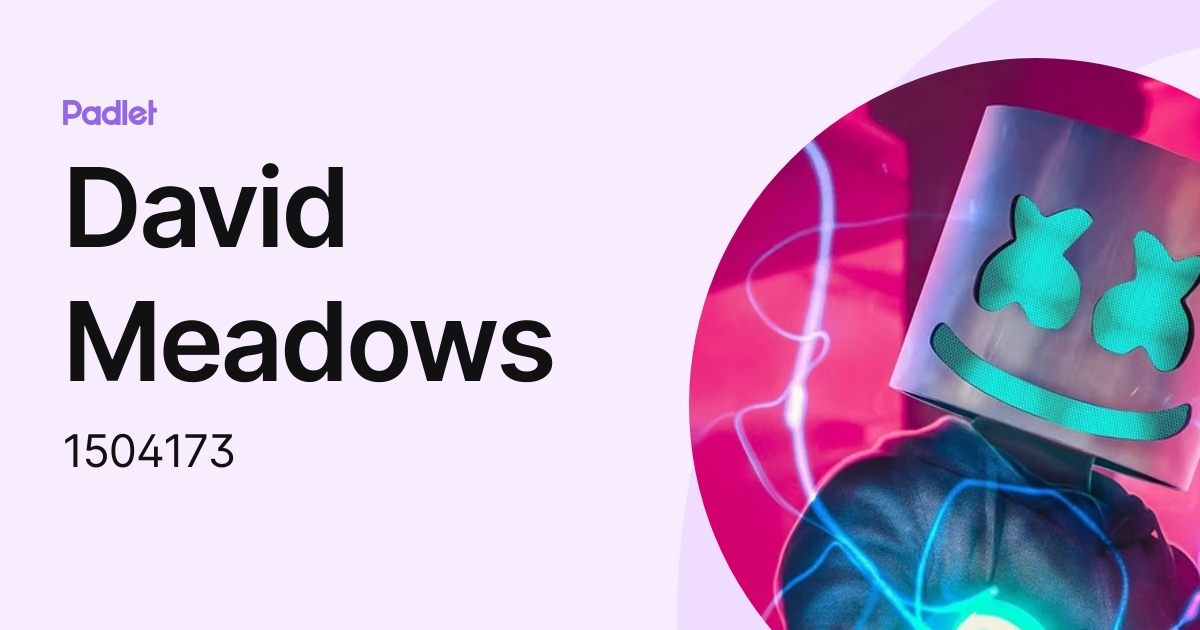 David Meadows (1504173) profile | Padlet