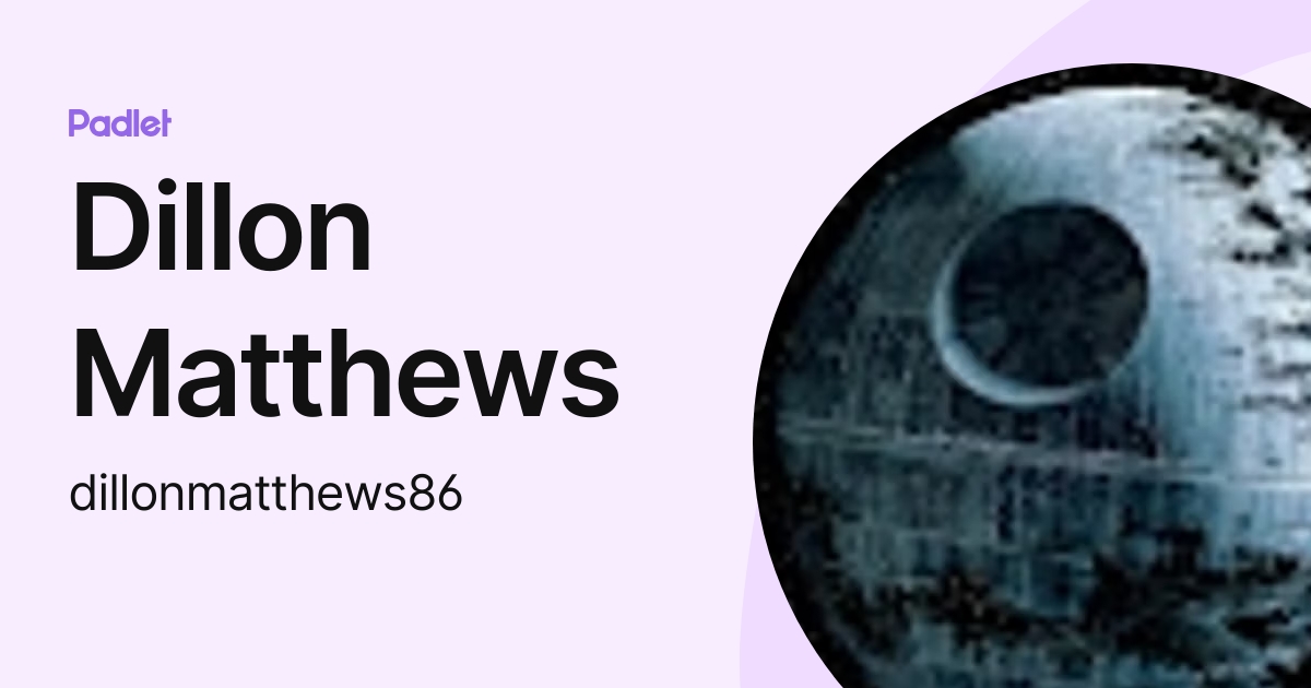 Dillon Matthews (dillonmatthews86) profile | Padlet