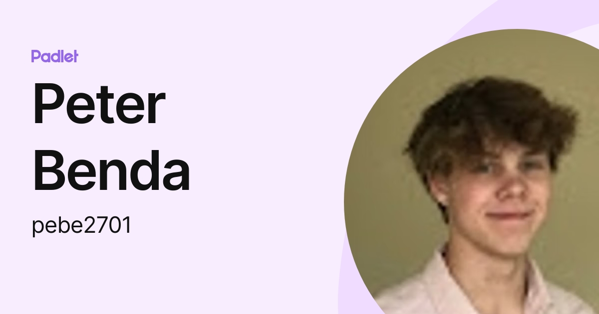 Peter Benda (pebe2701) profile | Padlet