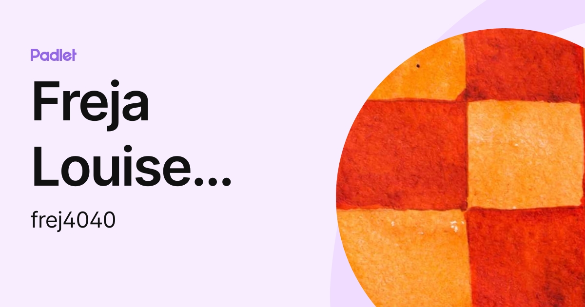 Freja Louise Kristiansen 7C Rask Mølle Skole (frej4040) profile | Padlet