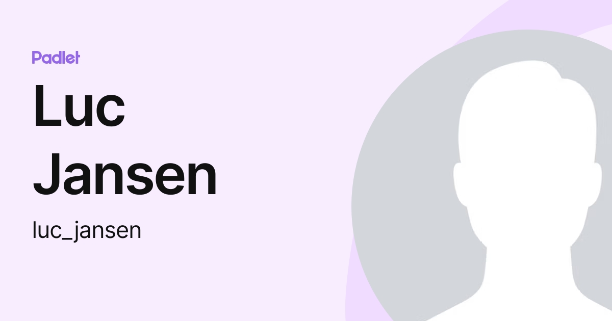 Luc Jansen (luc_jansen) profile | Padlet