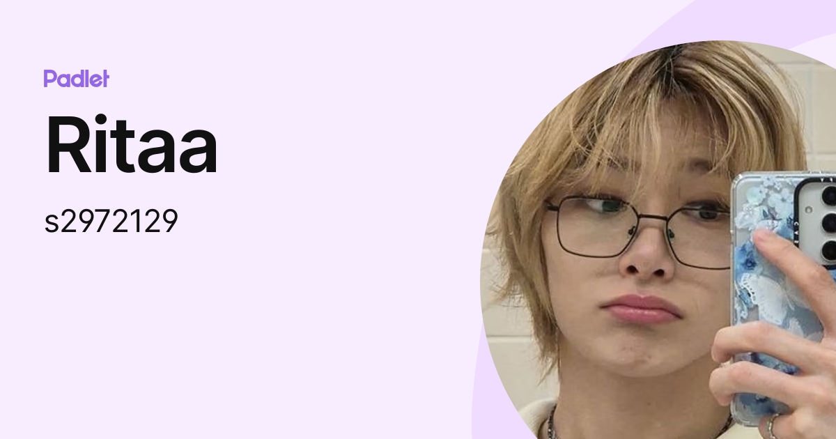 Ritaa (s2972129) profile | Padlet