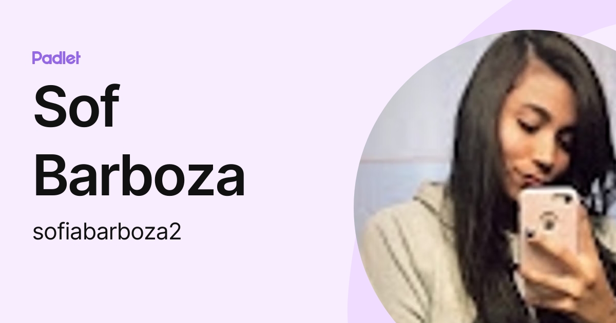 Sof Barboza (sofiabarboza2) profile | Padlet