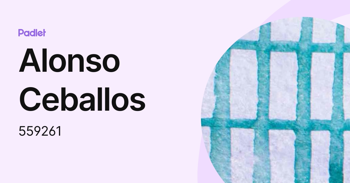 Alonso Ceballos (559261) profile | Padlet