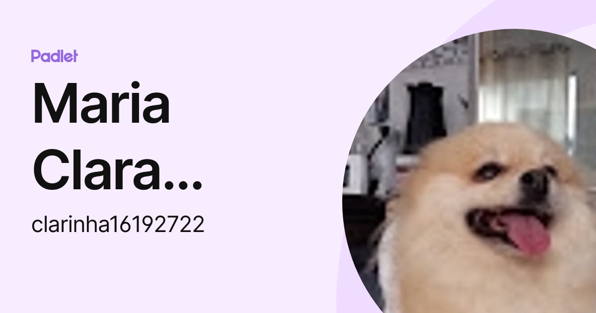 Maria Clara Oliveira Bicalho (clarinha16192722) profile | Padlet