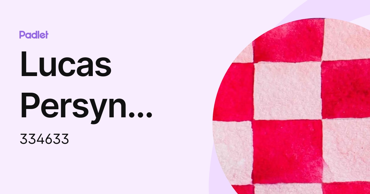 Lucas Persyn (CMS) (334633) profile | Padlet