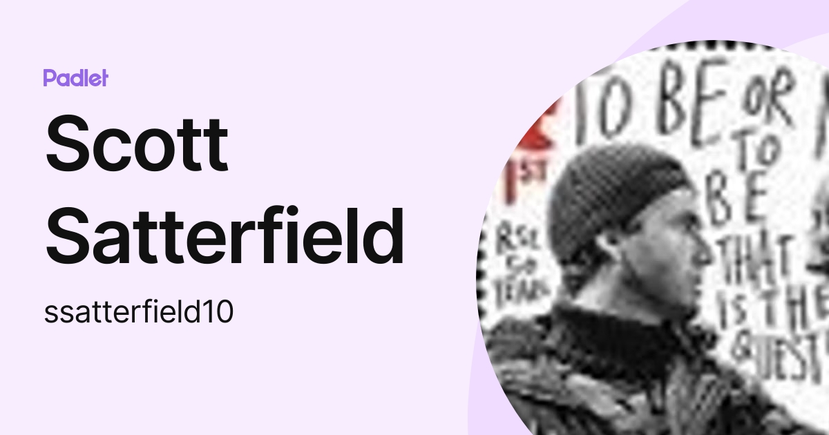 Scott Satterfield (ssatterfield10) profile | Padlet