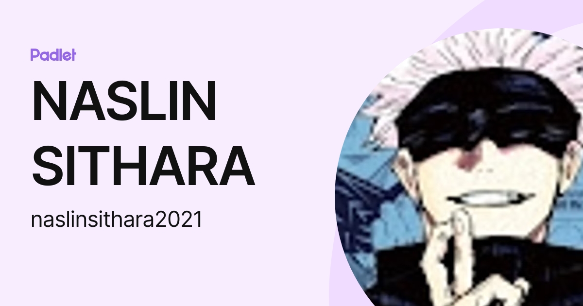 NASLIN SITHARA (naslinsithara2021) profile | Padlet