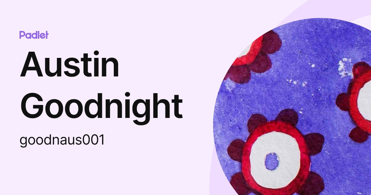 Austin Goodnight (goodnaus001) profile | Padlet