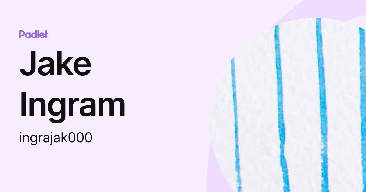 Jake Ingram (ingrajak000) profile | Padlet