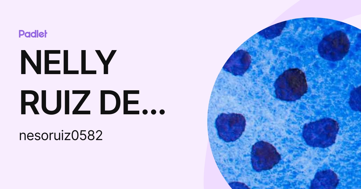 NELLY RUIZ DE LA HOZ (nesoruiz0582) profile | Padlet