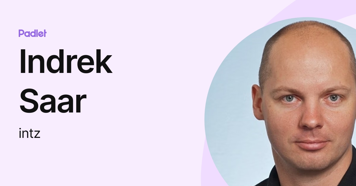 Indrek Saar (intz) profile | Padlet