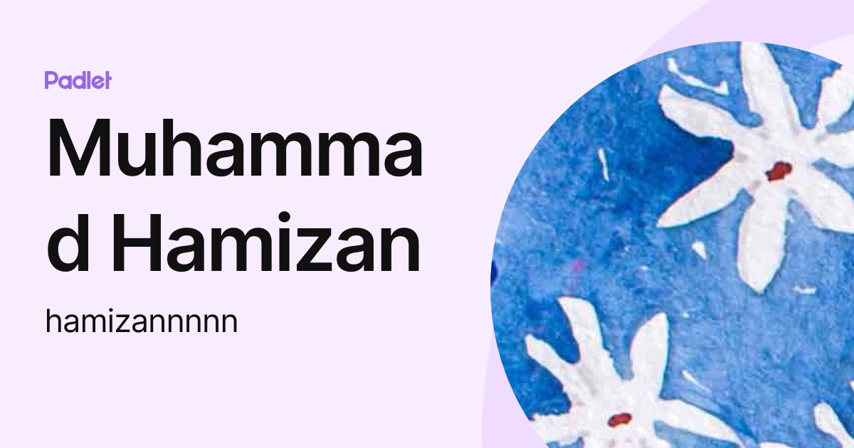 Muhammad Hamizan (hamizannnnn) profile | Padlet