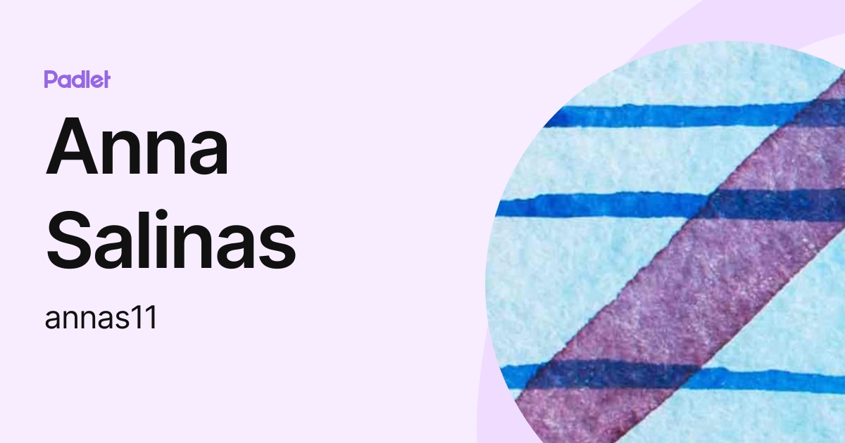 Anna Salinas (annas11) profile | Padlet