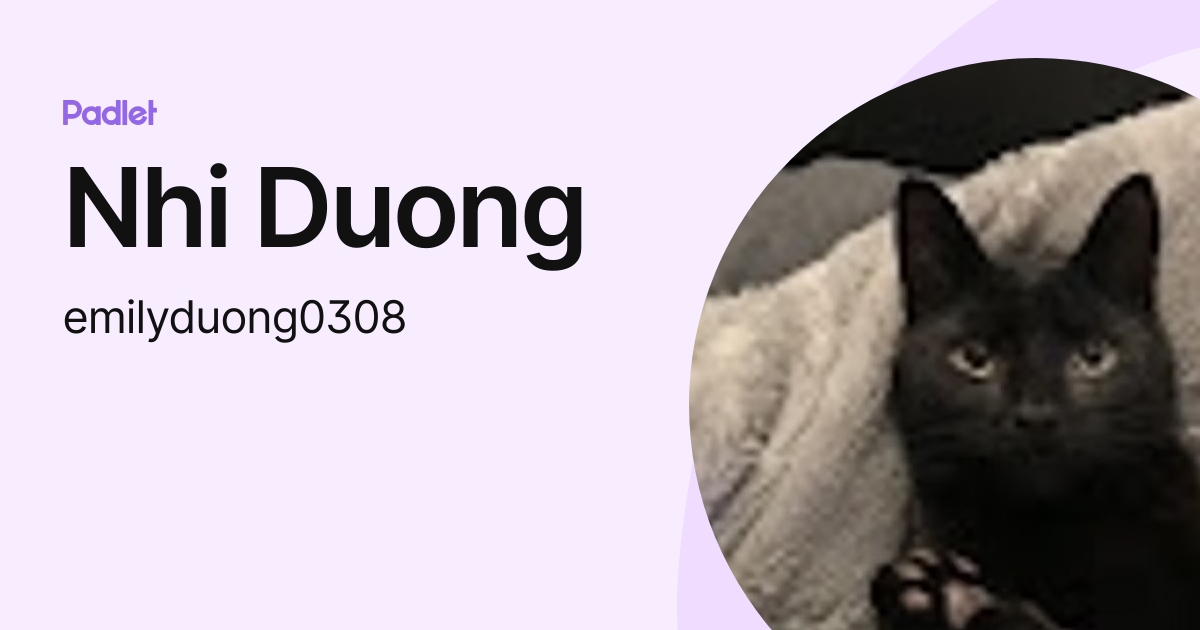 Nhi Duong (emilyduong0308) profile | Padlet
