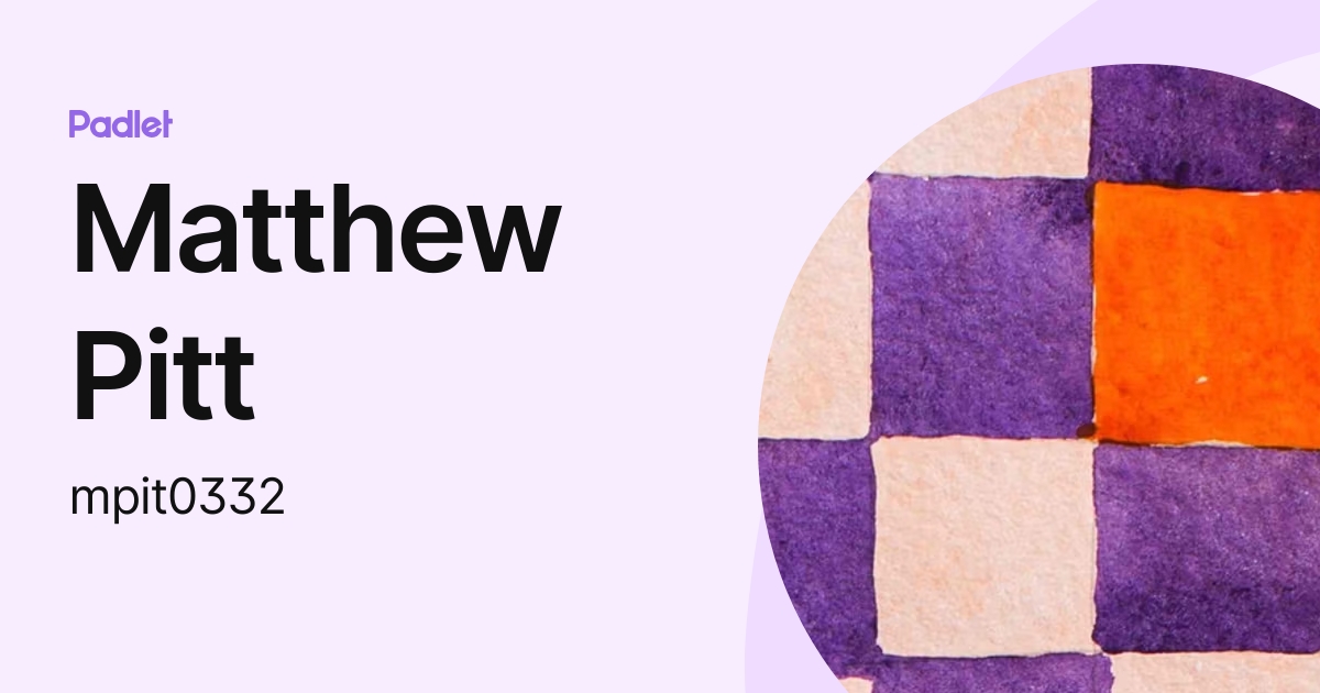 Matthew Pitt (mpit0332) profile | Padlet