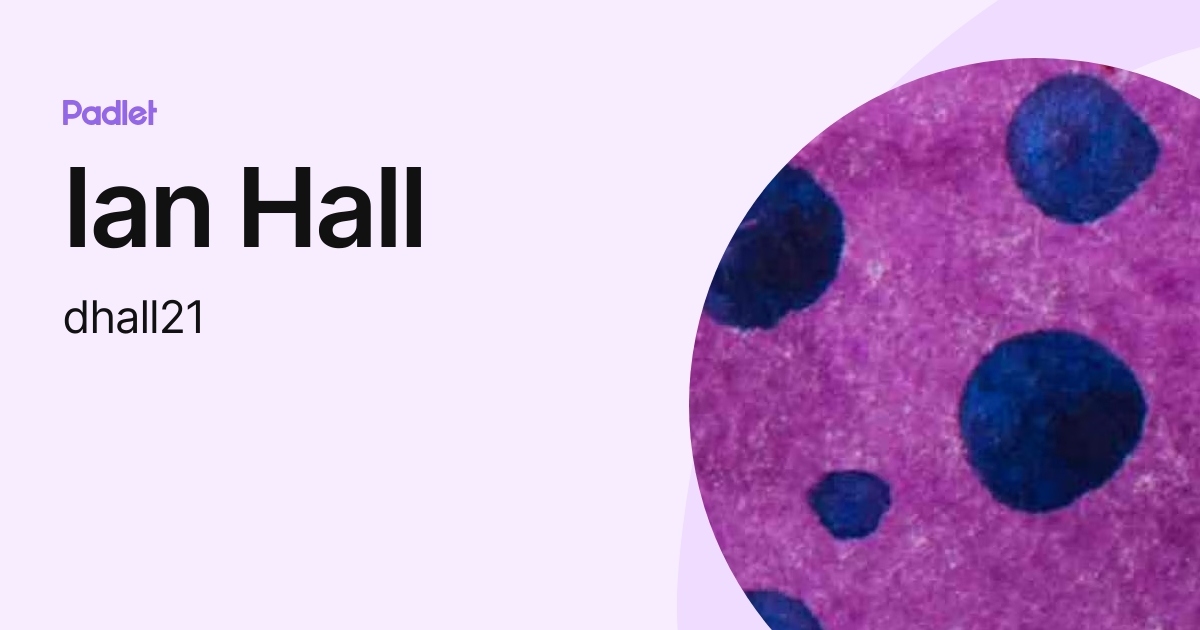 Ian Hall (dhall21) profile | Padlet