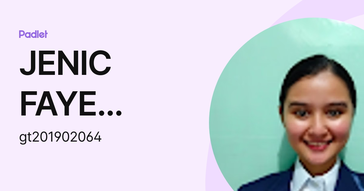 JENIC FAYE QUIJANO. LIBRES (gt201902064) profile | Padlet