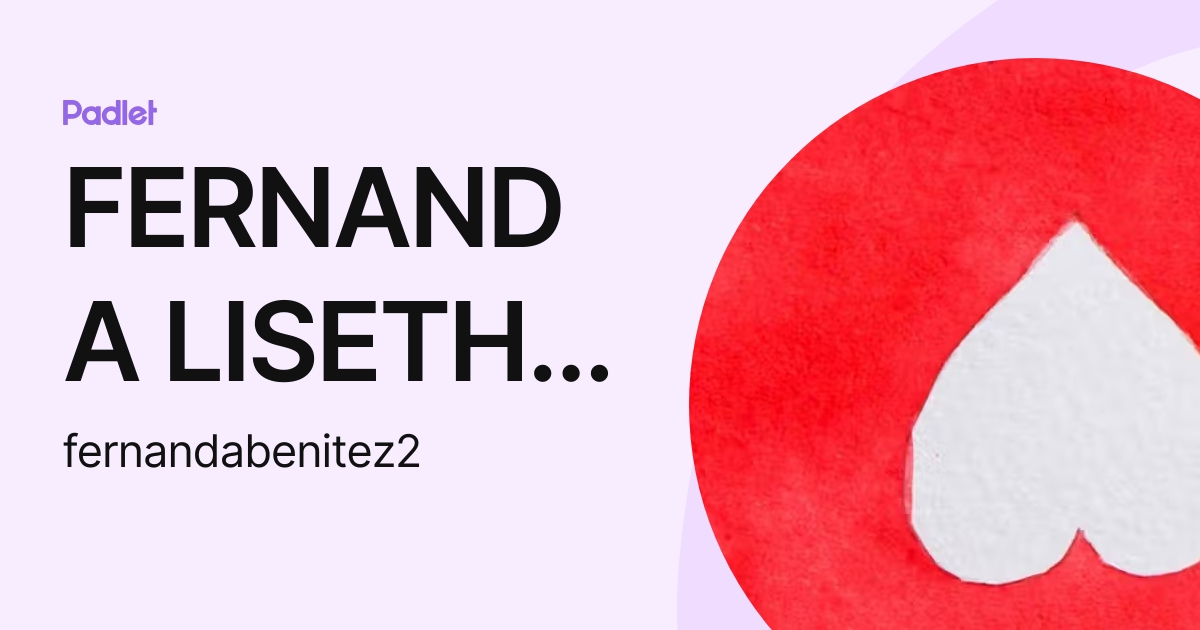 FERNANDA LISETH AGUILAR BENITEZ (fernandabenitez2) profile | Padlet