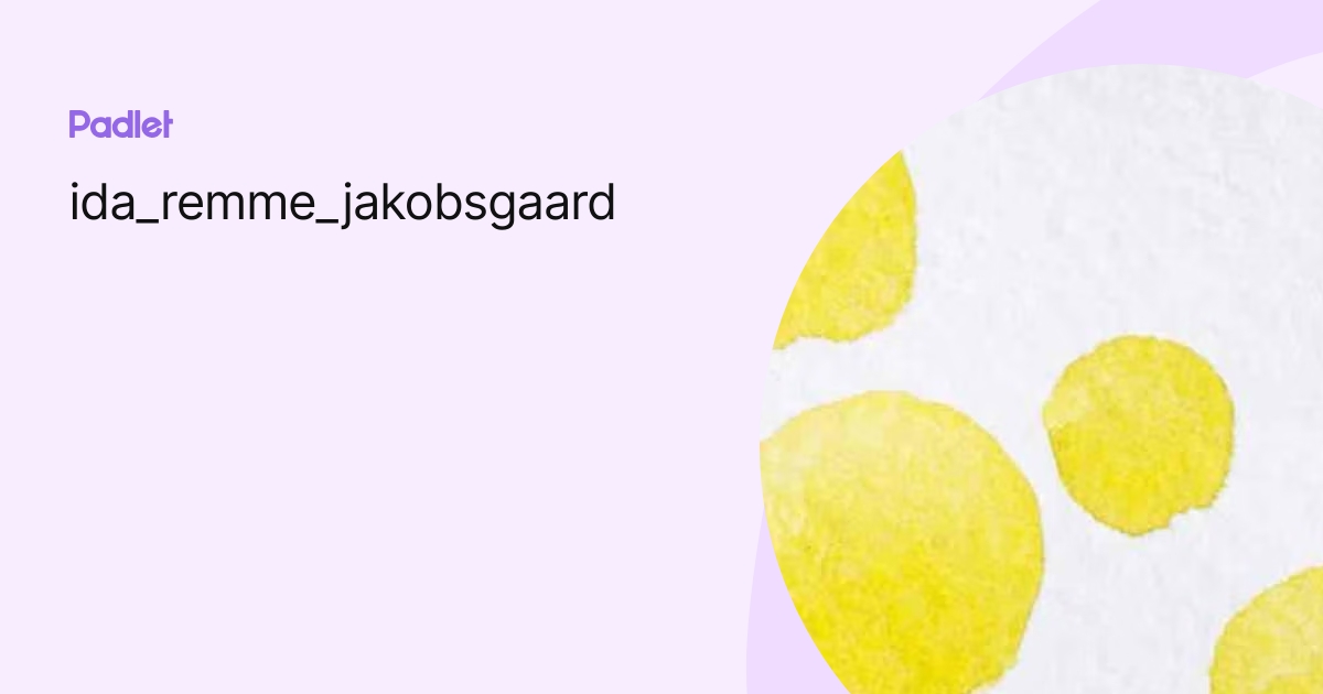 ida_remme_jakobsgaard profile | Padlet