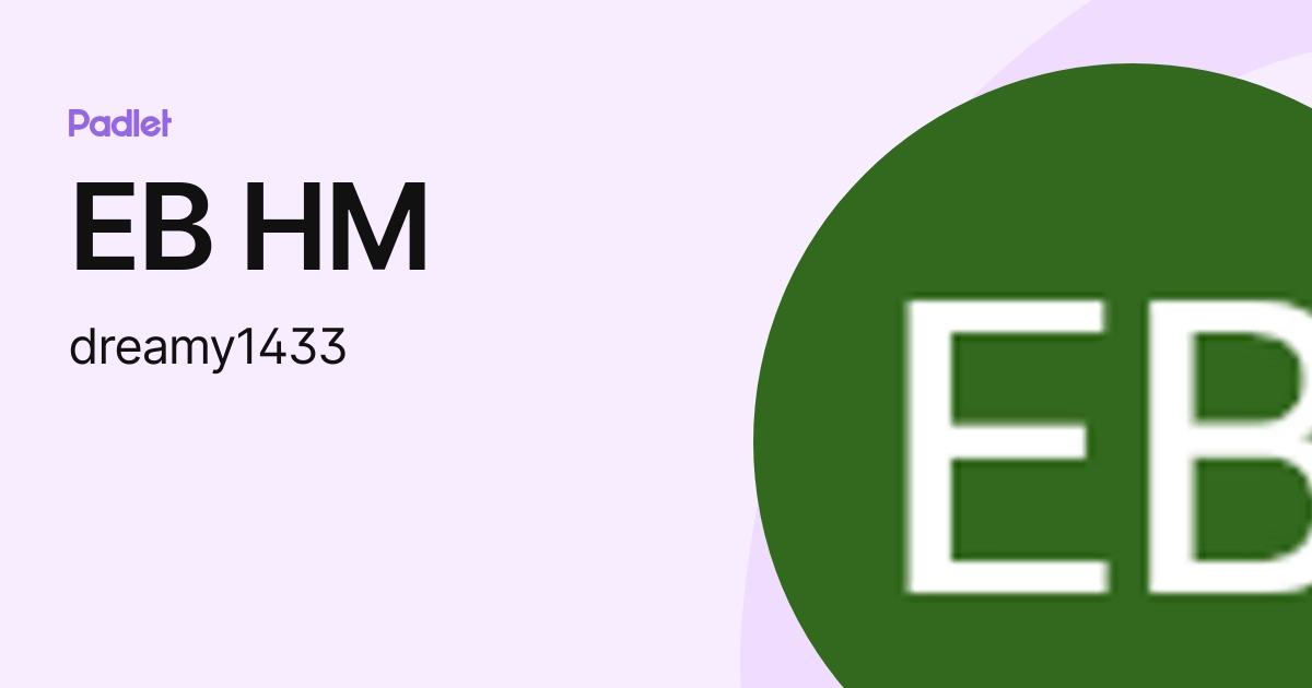 EB HM (dreamy1433) profile | Padlet