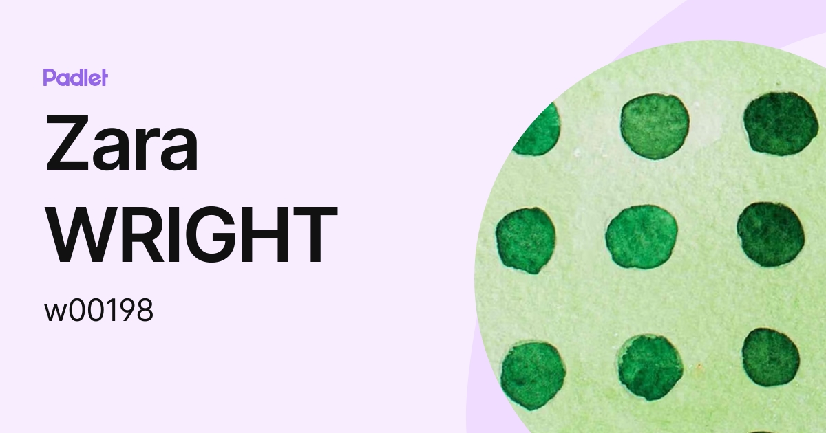 Zara WRIGHT (w00198) profile | Padlet
