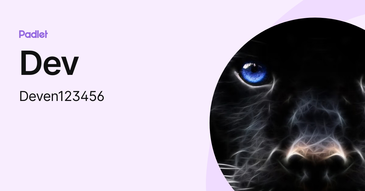 Dev (Deven123456) profile | Padlet