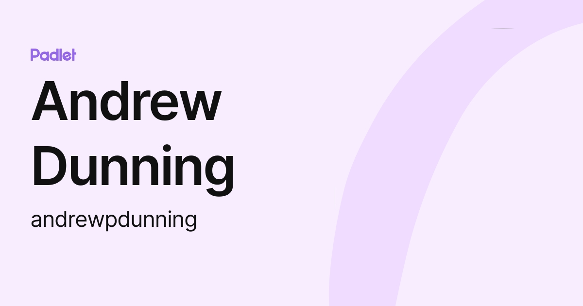 Andrew Dunning (andrewpdunning) profile | Padlet