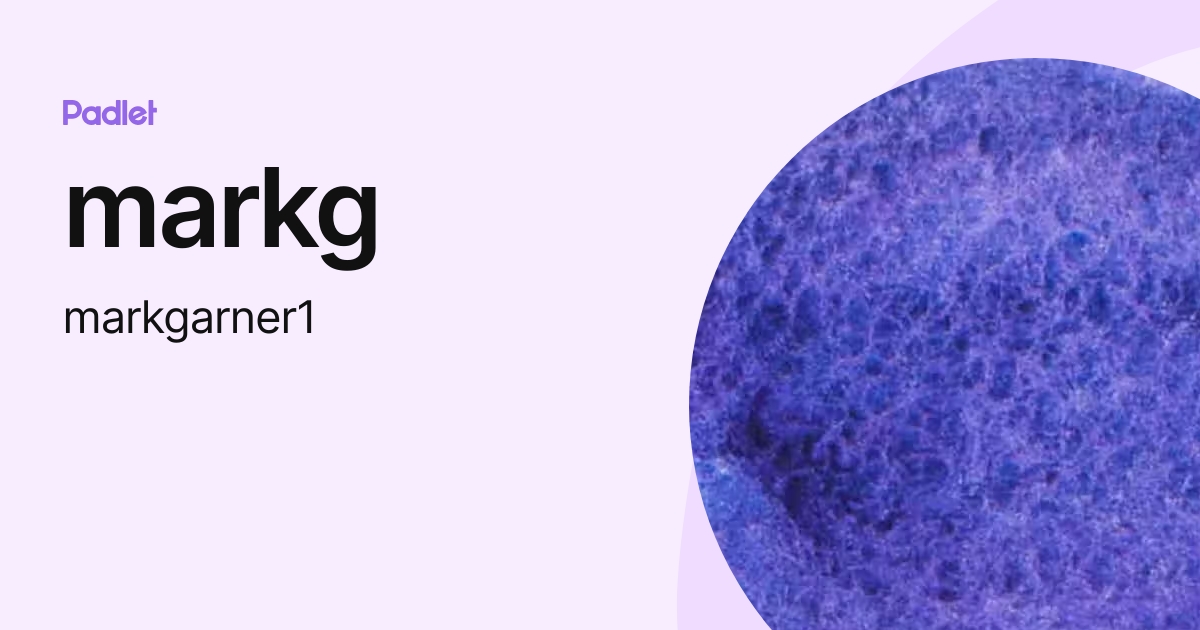 markg (markjg) profile | Padlet