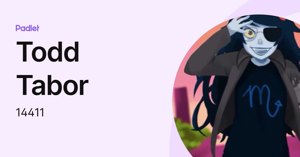 Todd Tabor (14411) profile | Padlet