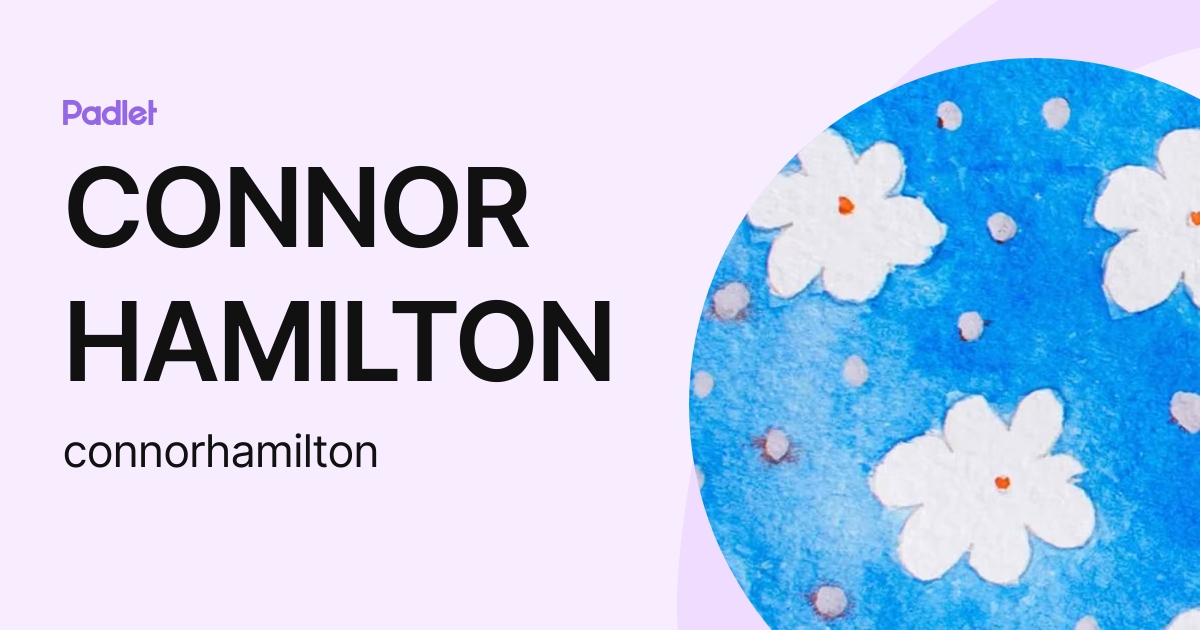 CONNOR HAMILTON (connorhamilton) profile | Padlet