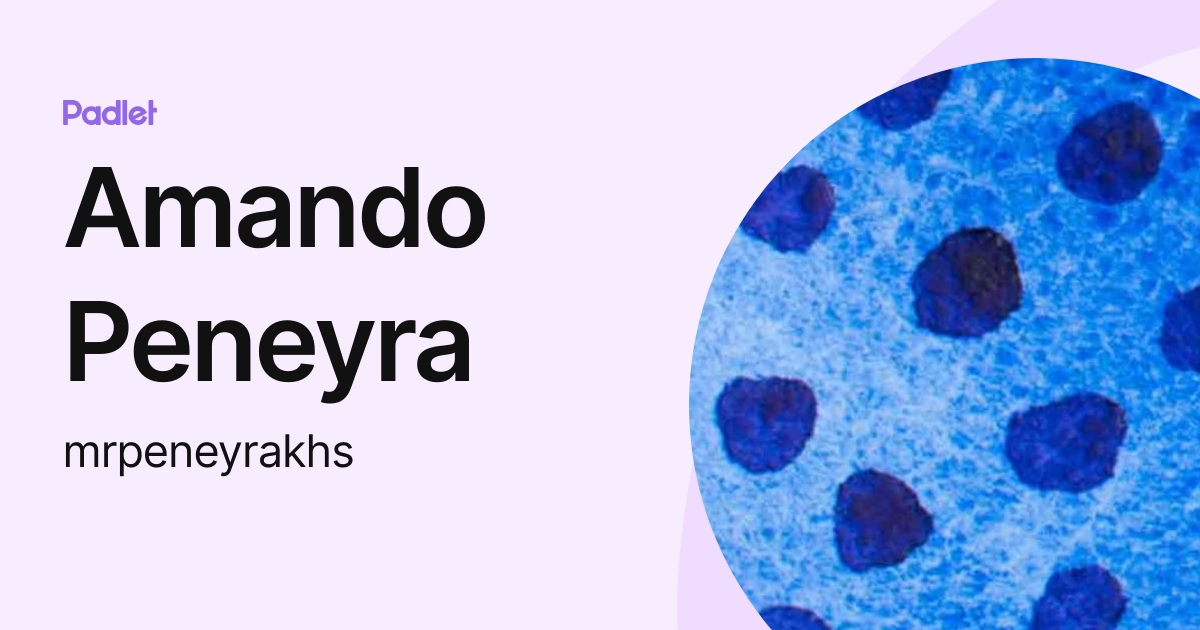Amando Peneyra (mrpeneyrakhs) profile | Padlet