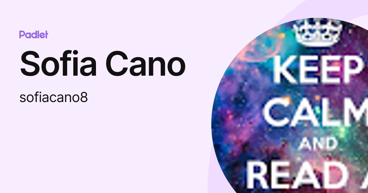Sofia Cano (sofiacano8) profile | Padlet