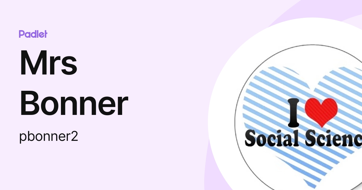 Mrs Bonner (pbonner2) profile | Padlet