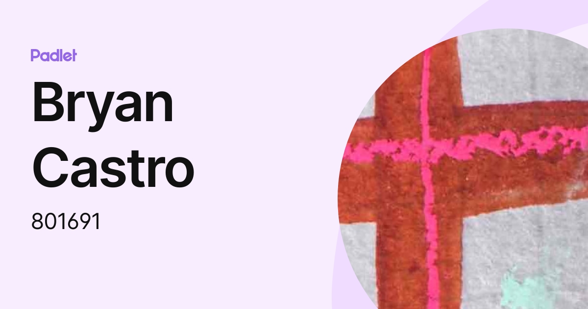 Bryan Castro (801691) profile | Padlet